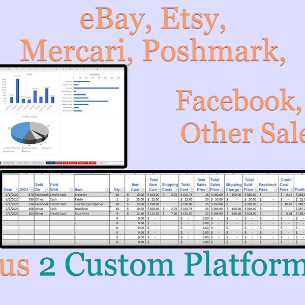 Poshmark Spreadsheet Numbers - Etsy