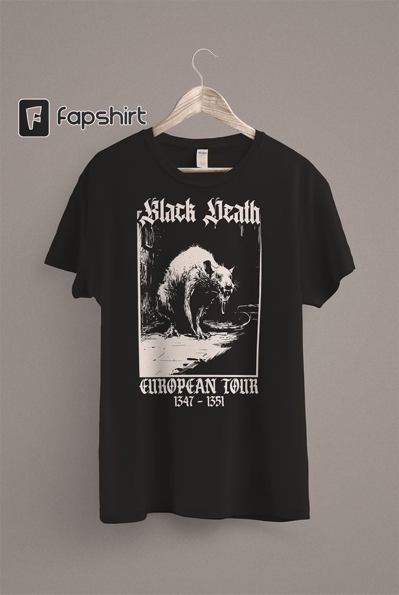 Black Death T-shirt Medieval Rat Shirt Gothic Grunge - Etsy