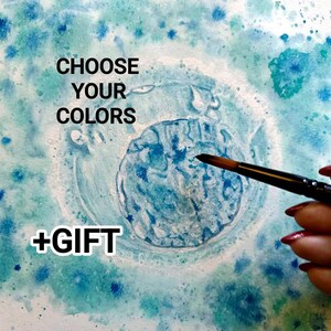 CUSTOM EMBRYO IVF Arts Watercolor Painting Personalized Pregnancy Gift ...