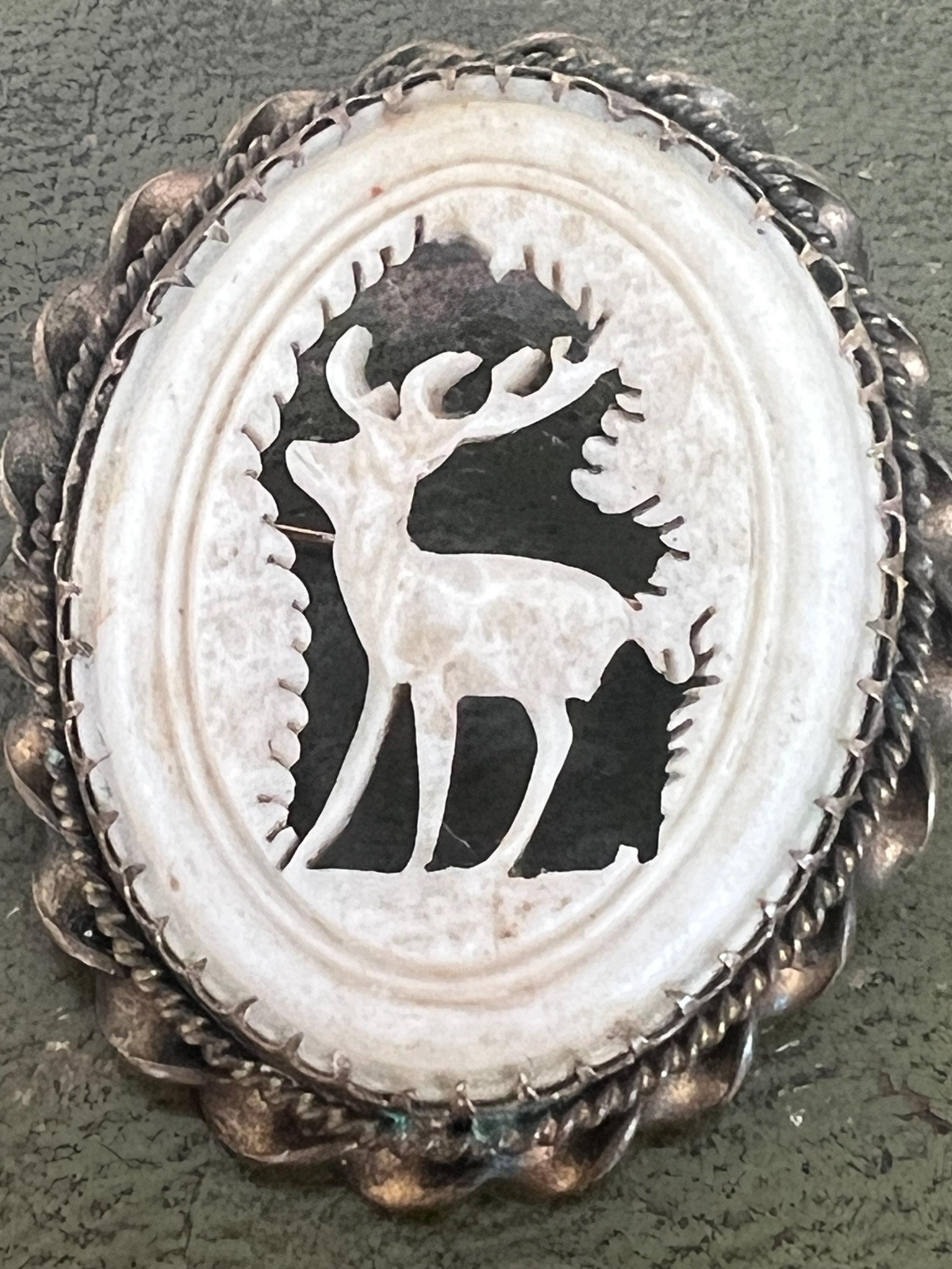 Carved Victorian Metal Brooch - Etsy