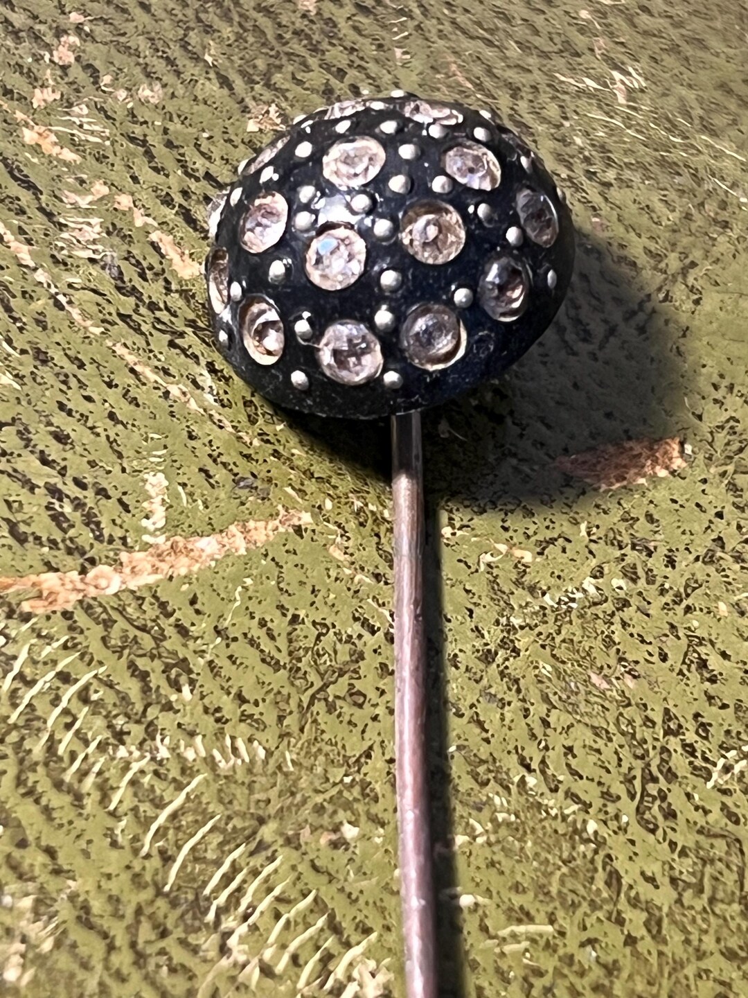SOLD KAREN Jet Pin With Paste Victorian - Etsy