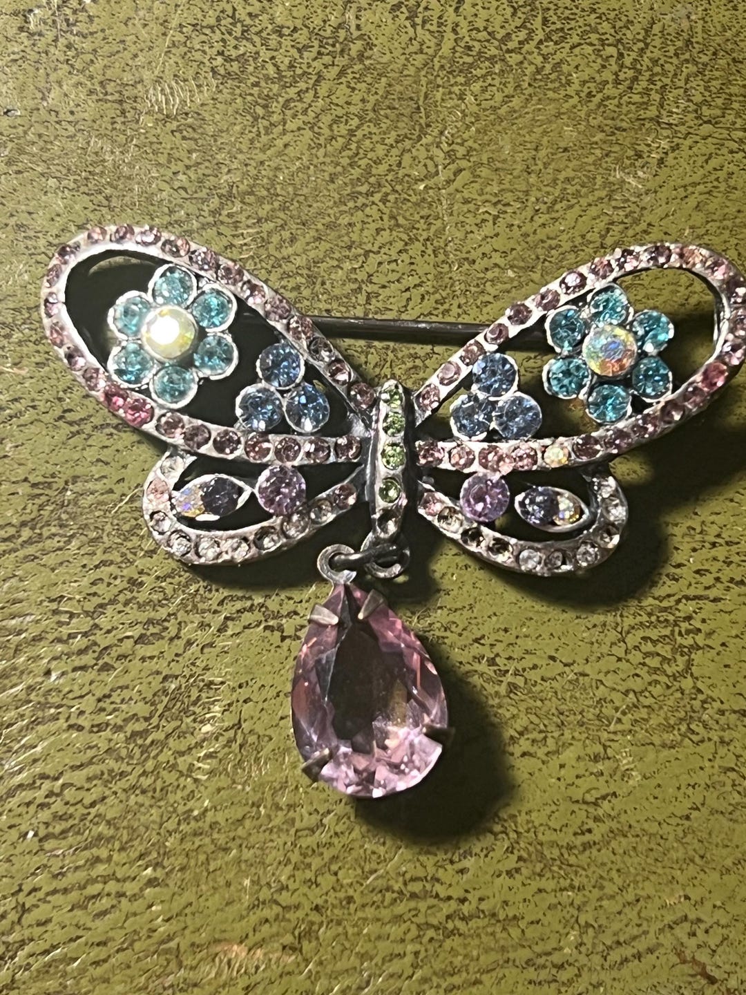 Stunning Butler and Wilson Crystal and Metal Butterfly Brooch - Etsy