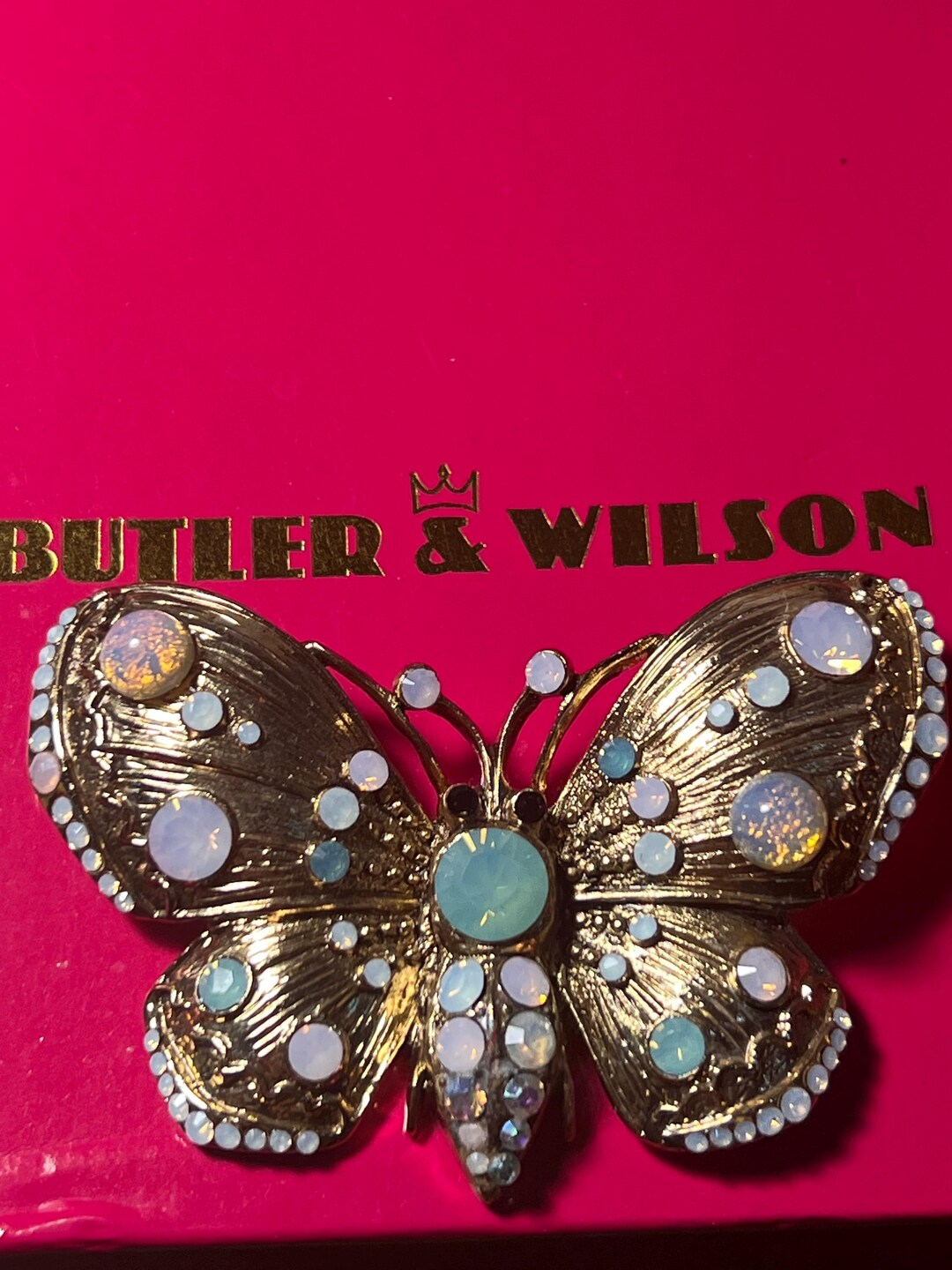Stunning Metal and Crystal Butler and Wilson Butterfly Brooch - Etsy