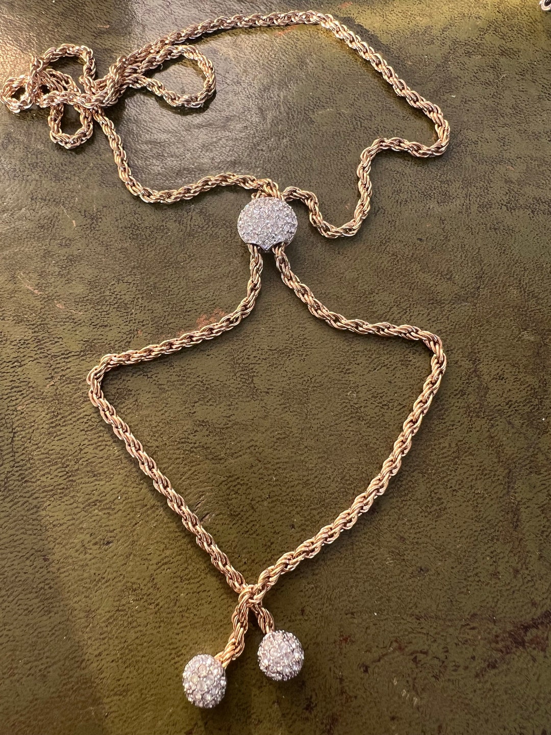 Vintage Givenchy Fireball Necklace With Crystal Unsigned - Etsy