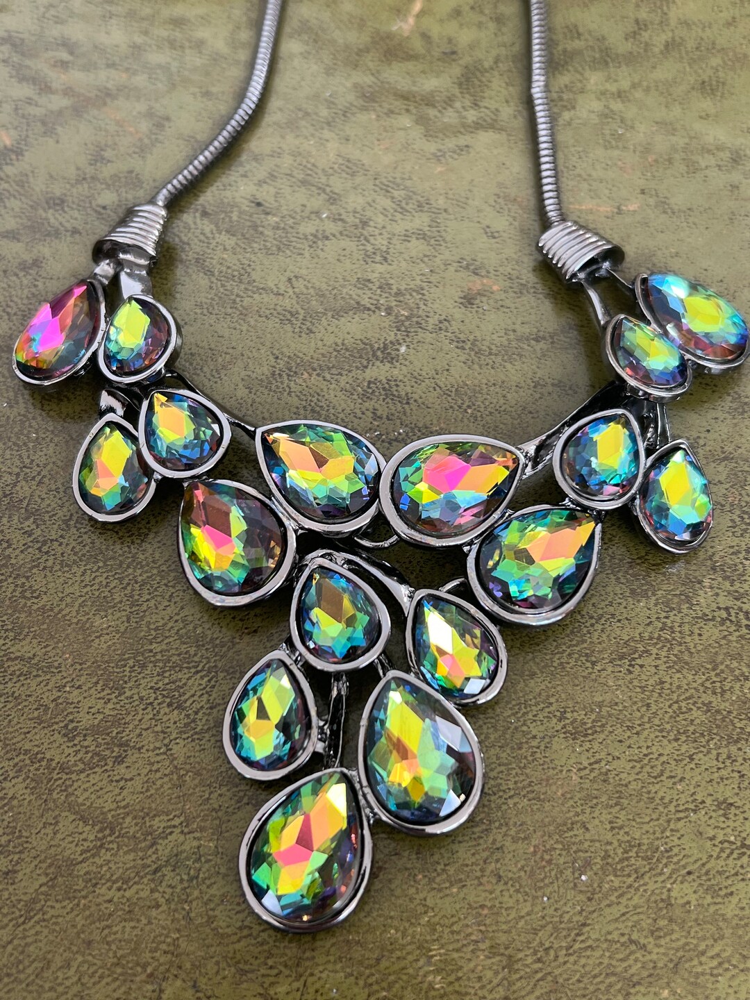 Stunning Glass and Metal Kirk’s Folly Pendant - Etsy