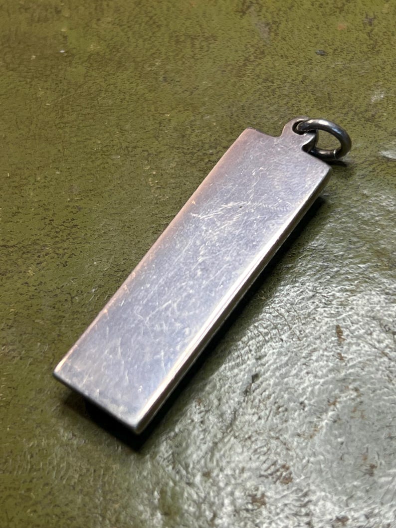 1977 Solid Silver Ingot Pendant - Etsy UK