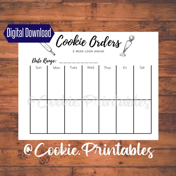COOKIE PLANNER Printable Cookie Order Tracker Planner | Etsy