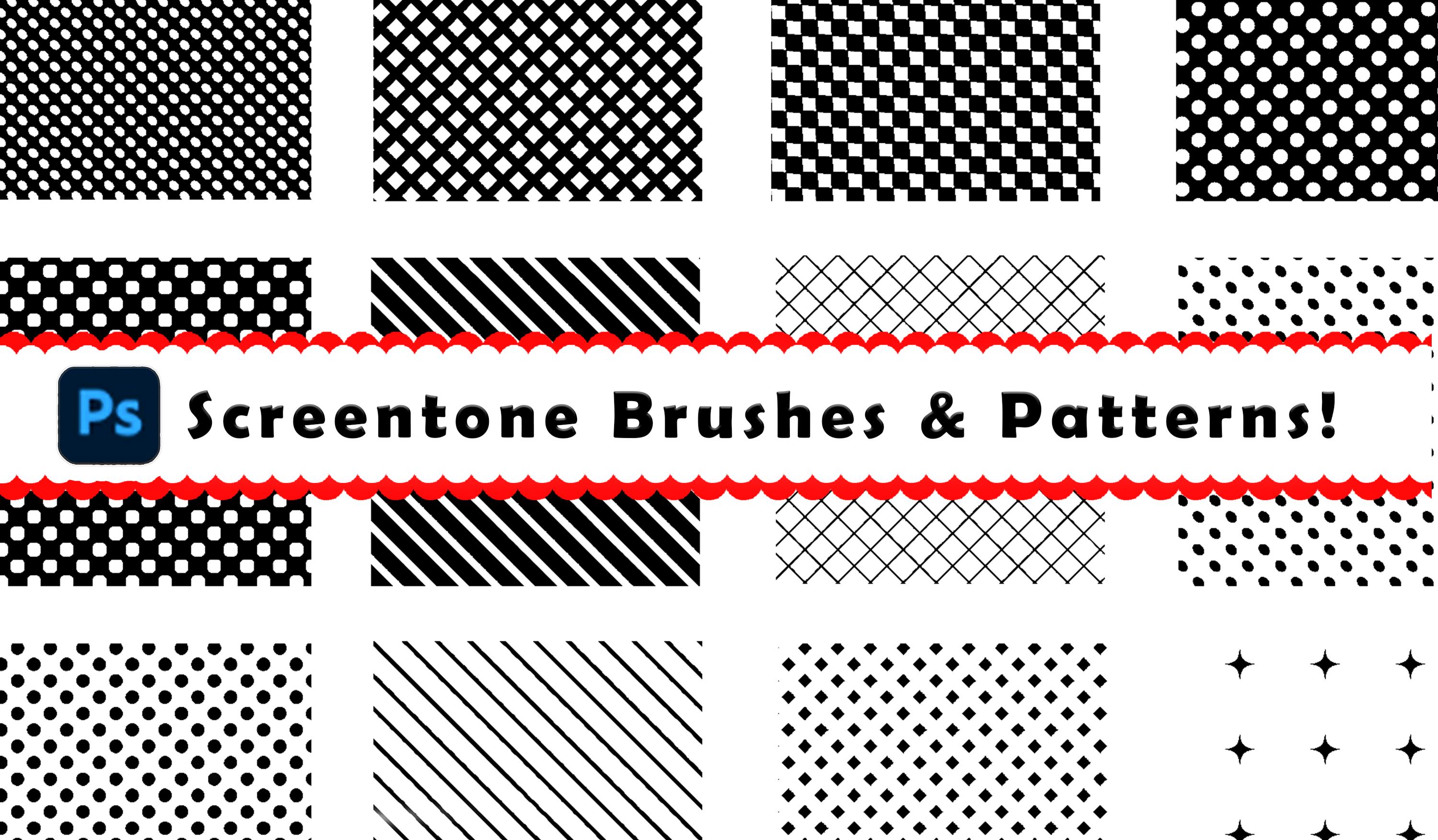 Screentone Brushes & Patterns for Photoshop - Etsy