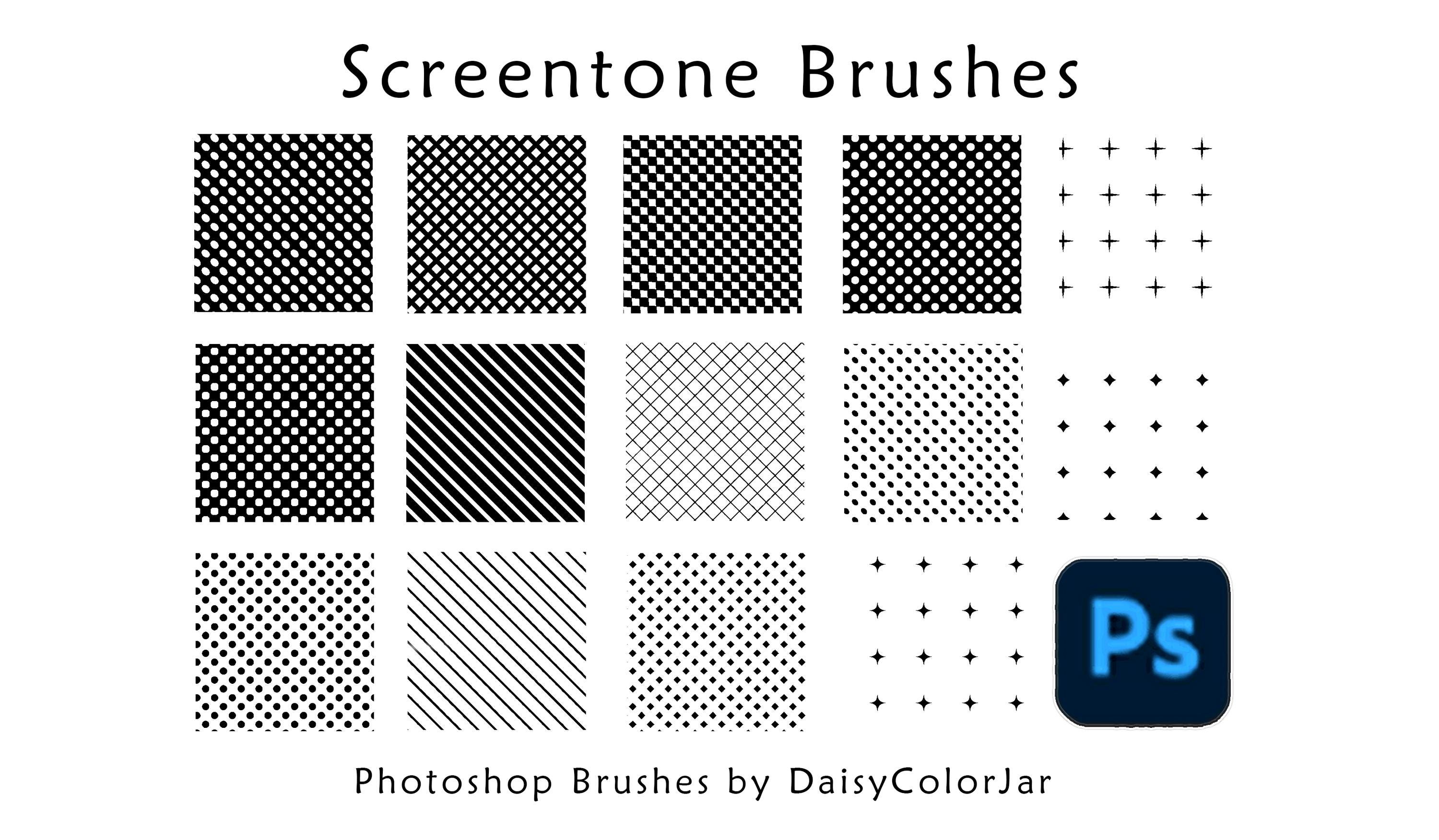 Screentone Brushes & Patterns for Photoshop - Etsy