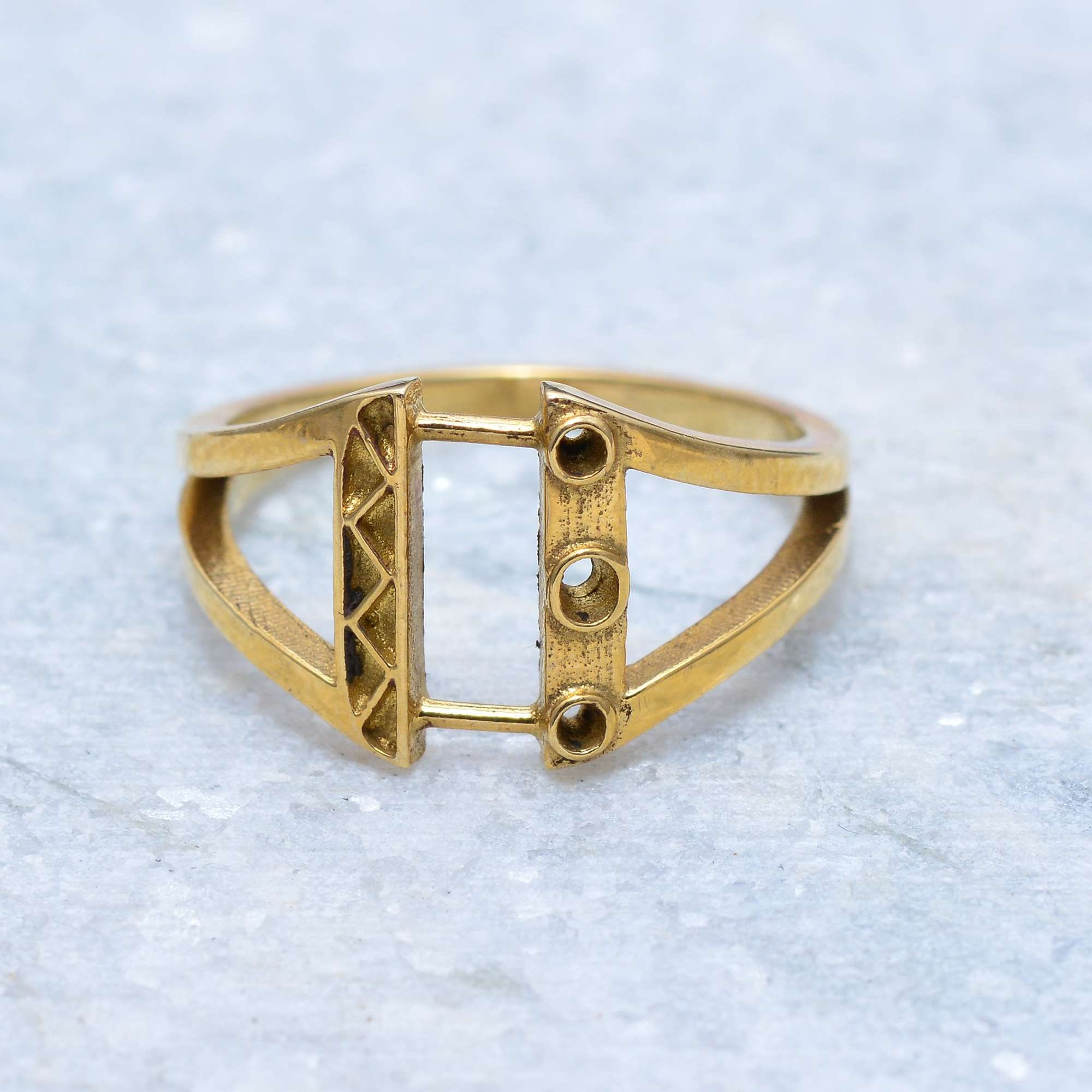 Linear Bar Ring Simple Minimalist Statement Ring Double Bar - Etsy