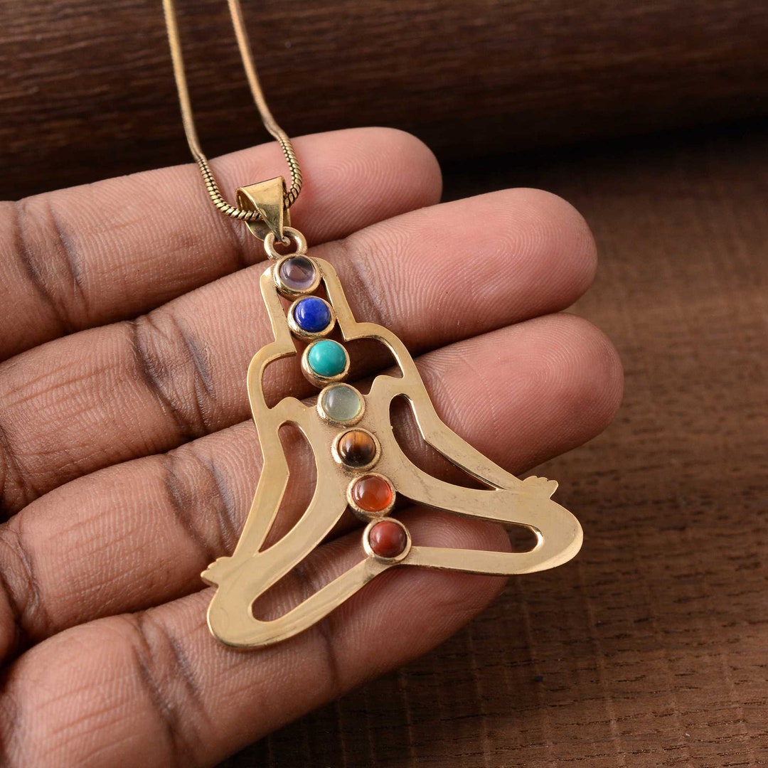 Seven Chakra, Yogi Chakra Pendant, Balancing Chakra Jewelry, Meditation ...