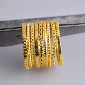 Gold Stacking Rings - Stacking Rings - Stacking Rings Set - Gold Band ...