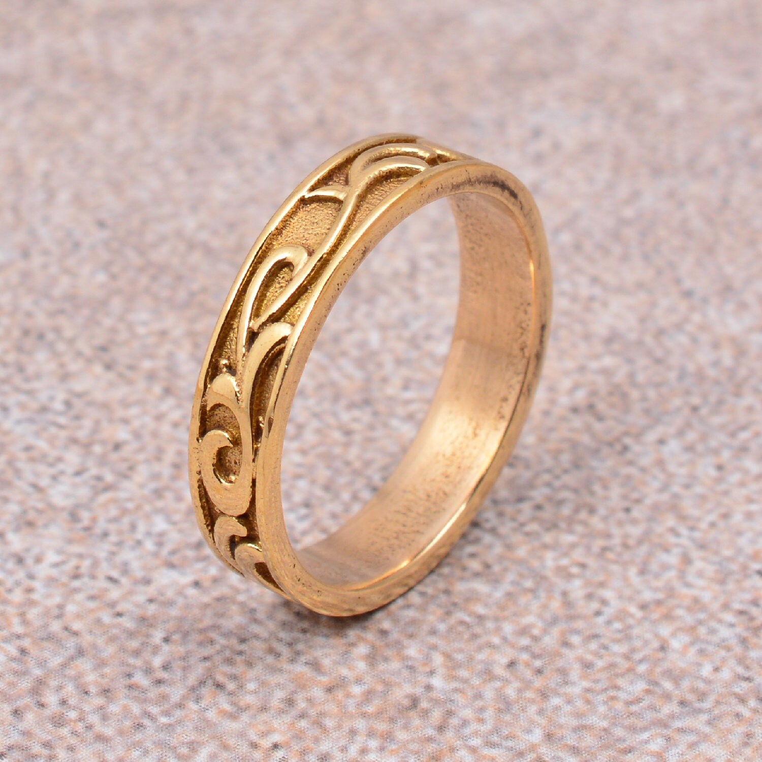 Gold Ocean Wave Ring Ocean Tide Current Ring Thumb Ring | Etsy