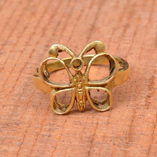 Gold Butterfly Ring - Etsy