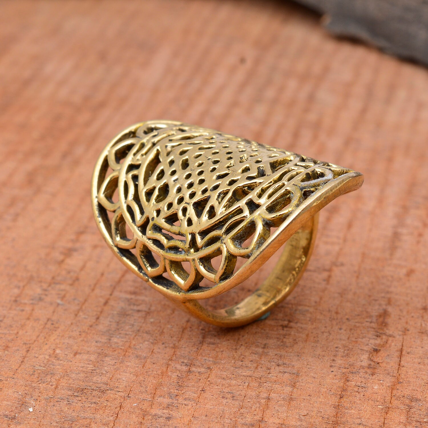 Sri Yantra Mandala Ring Sacred Geometry Ring Mandala Ring - Etsy