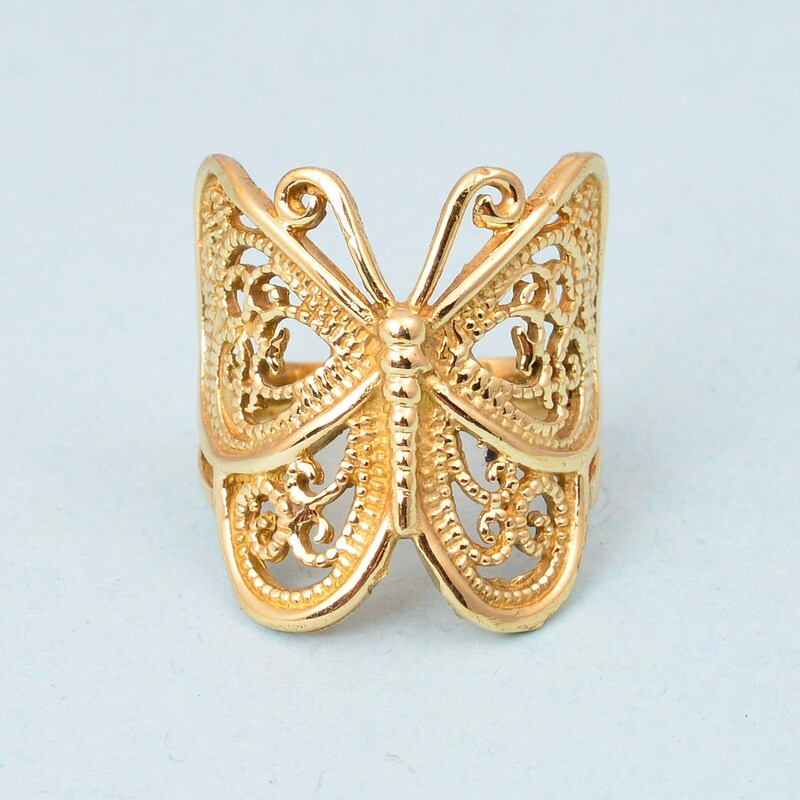 Gold Butterfly Ring - Etsy