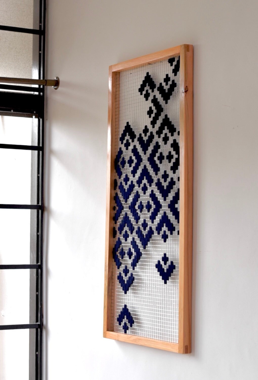 HEIMET - Fiber Art | Black Woven Wall Hanging | Modern Geometric ...