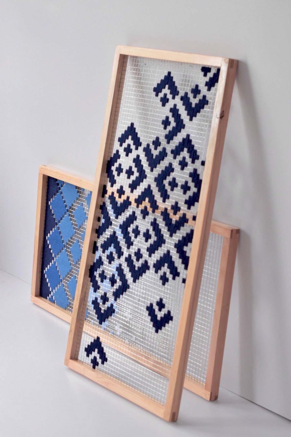 HEIMET - Fiber Art | Black Woven Wall Hanging | Modern Geometric ...