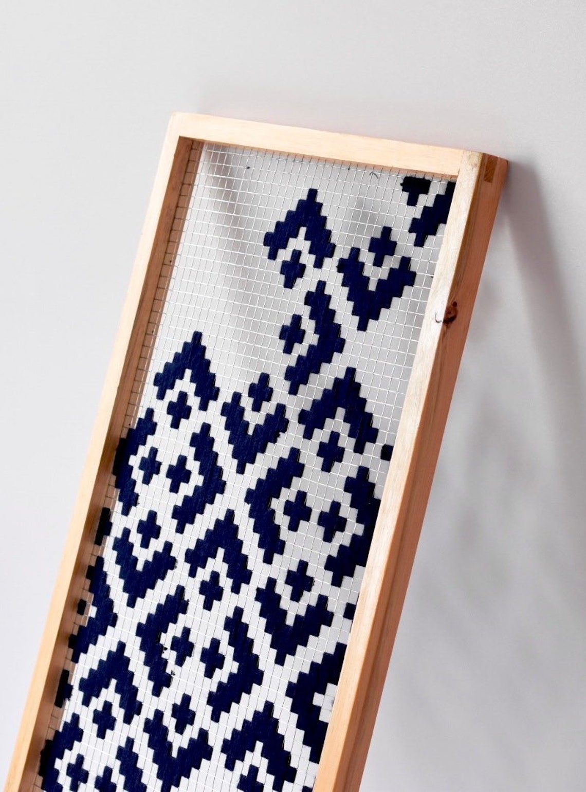 HEIMET Fiber Art Black Woven Wall Hanging Modern Geometric Textile Wall ...