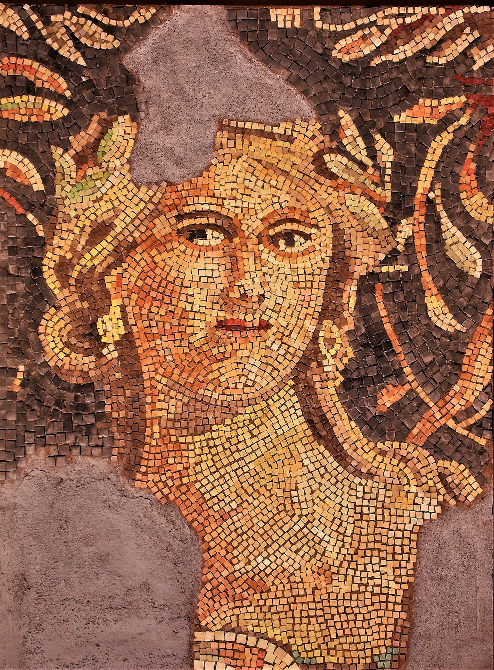 Mosaic Wall Artwork, Monna Lisa of the Galilee Roman Mosaic Copy, Wall ...