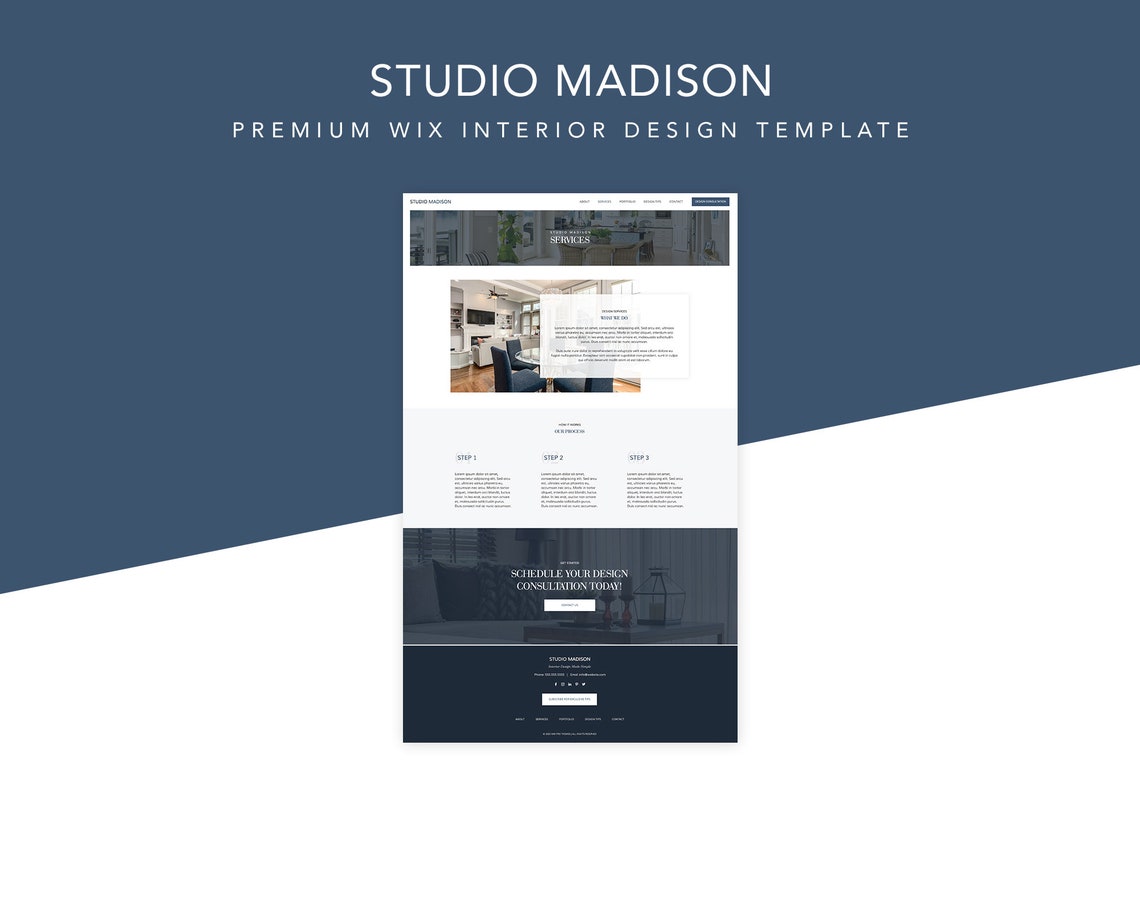 Premium Wix Interior Design Template, Wix Website Template, Interior ...