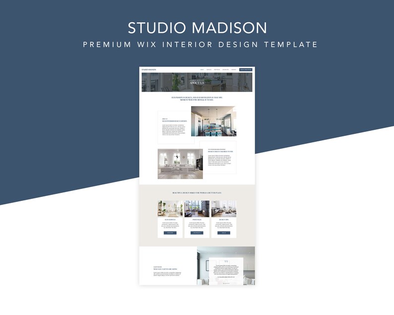 Premium Wix Interior Design Template Wix Website Template Etsy Australia