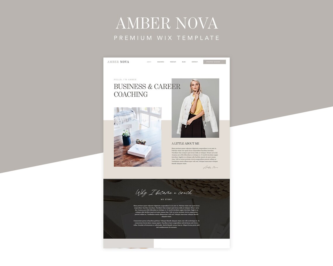 Premium Wix Template Wix Website Template for Coaches Wix - Etsy