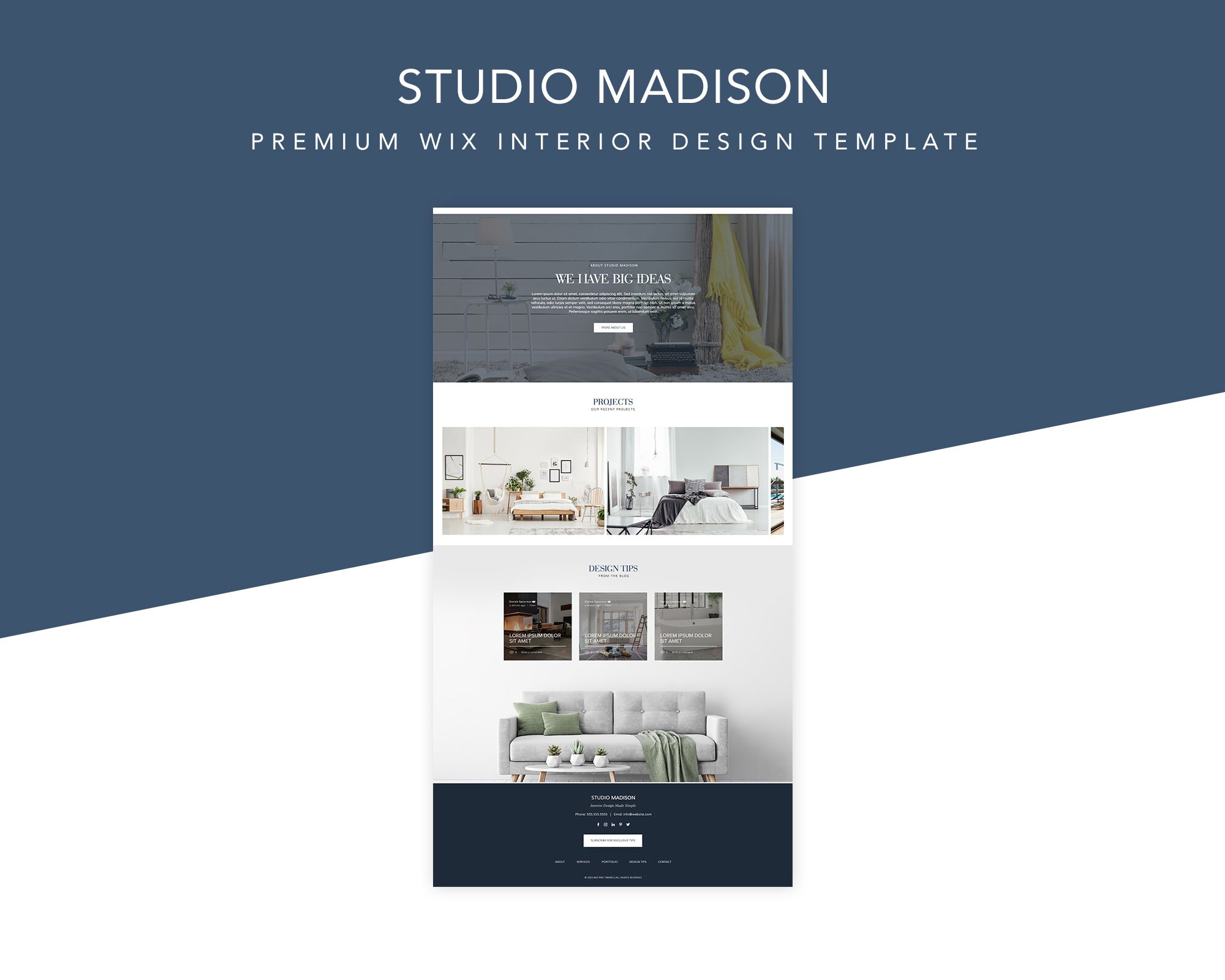 Premium Wix Interior Design Template, Wix Website Template, Interior ...