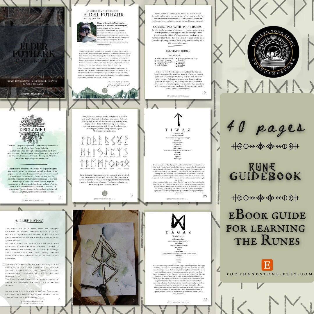 Elder Futhark Rune Guide by Wolf Frielünd| Runes| Runes for Beginners ...