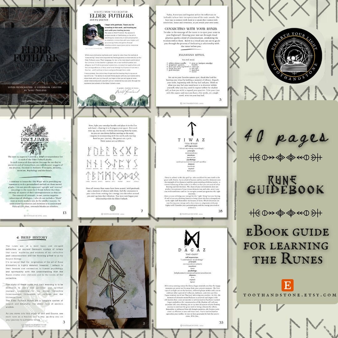 Elder Futhark Rune Guide by Wolf Frielünd| Runes| Runes for Beginners ...