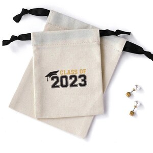 Personalized Graduation Favor Bags: Cotton Party Gift Bags - Etsy