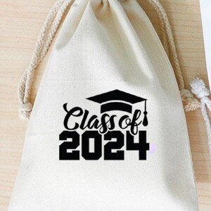 Personalized Graduation Favor Bags: Cotton Party Gift Bags - Etsy