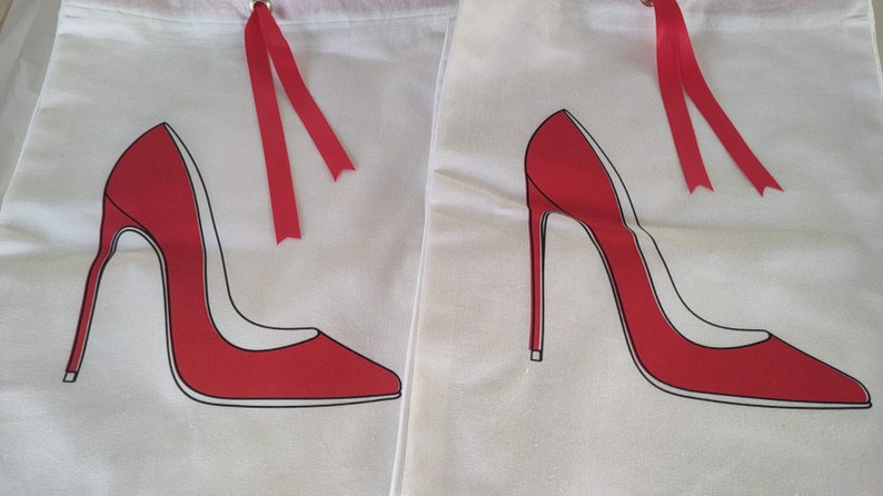 Personalized Cotton Drawstring Shoe Bags: Bridal Party Gifts - Etsy