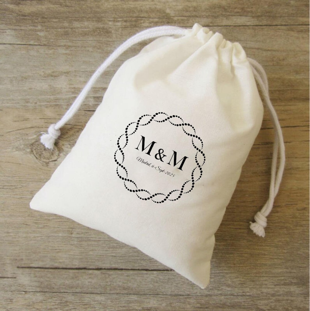Custom Wedding Cotton Drawstring Bags /wedding Bags / Hangover Bags ...