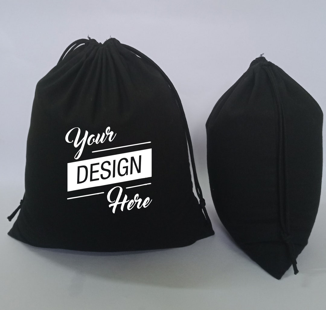 Black Cotton Drawstring Bagsblack Dust Bagjewelry Bagcustom - Etsy
