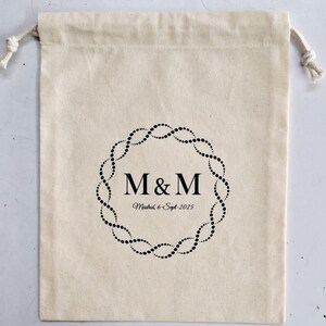 Custom Wedding Cotton Drawstring Bags /wedding Bags / Hangover Bags ...