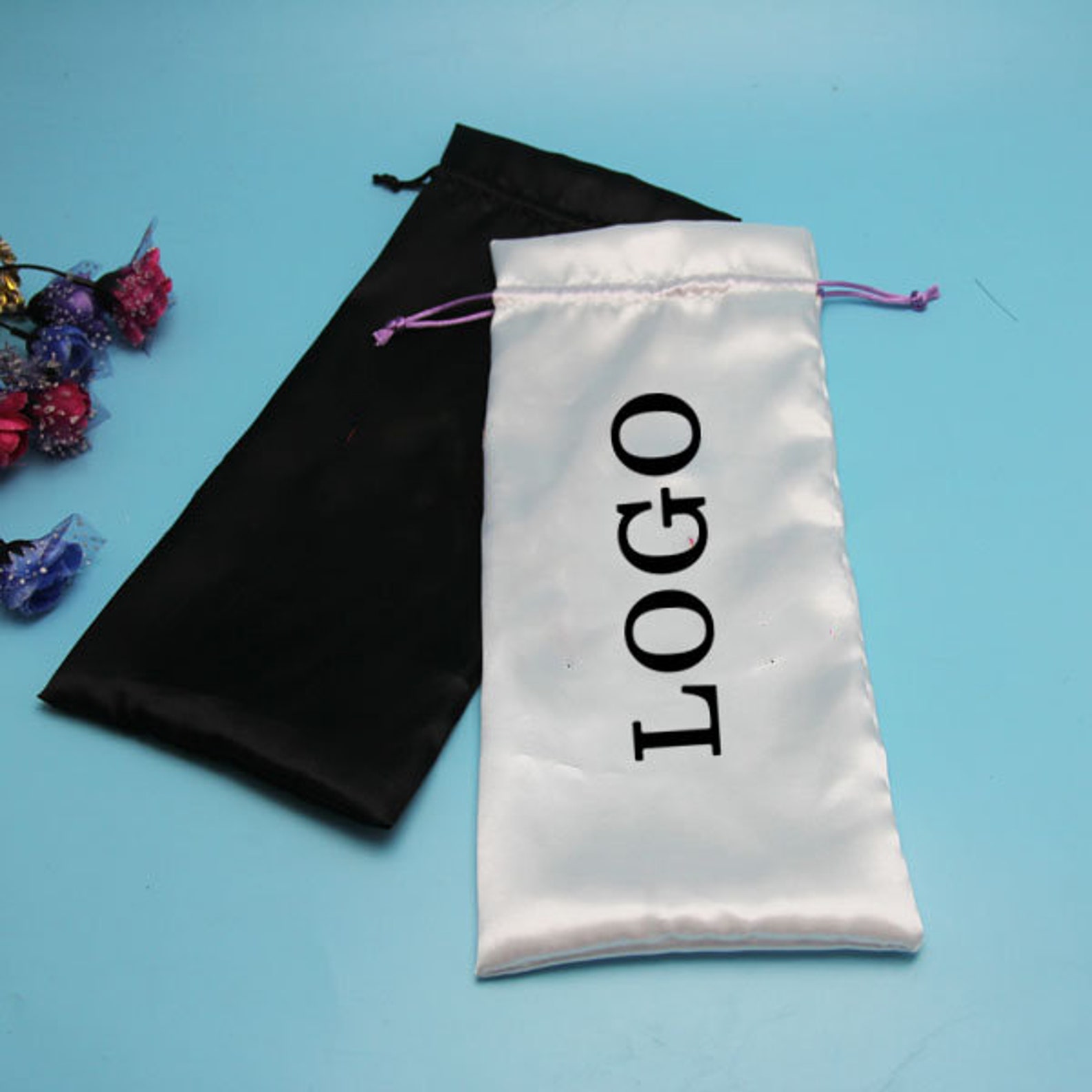 Custom Satin Bundle Bagcustom Printed Bulk Satin Hair Storage | Etsy