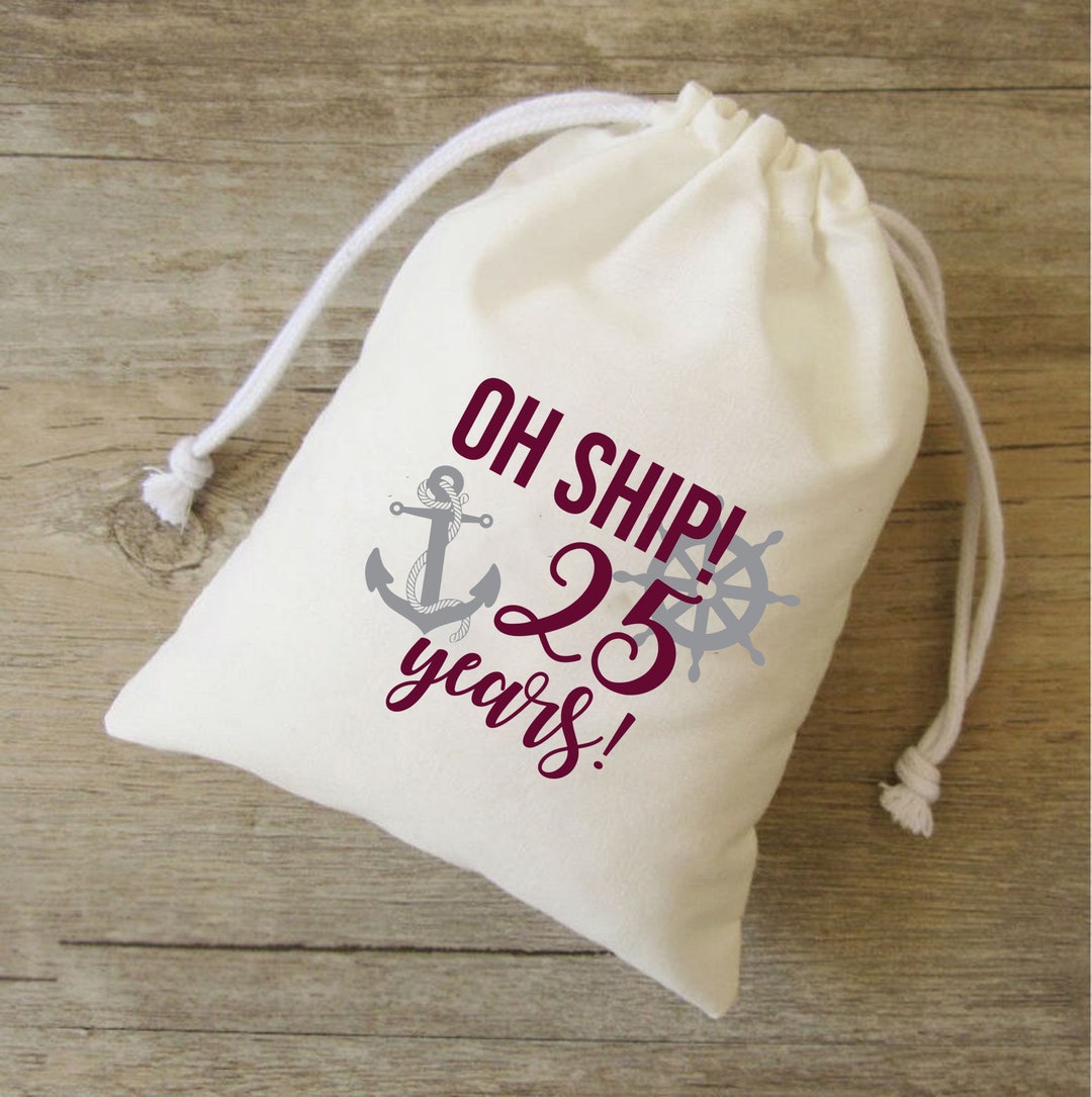 Boat Wedding Favors,boat Anchor Bag,nautical Muslin Bag,nautical ...