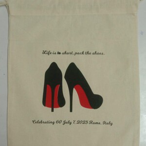 Personalized Cotton Drawstring Shoe Bags: Bridal Party Gifts - Etsy