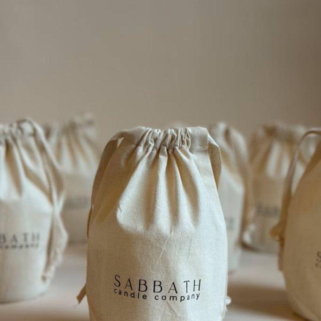 Candle Packaging Bag, Round Bottom Bag for Candles, Cotton Drawstring ...