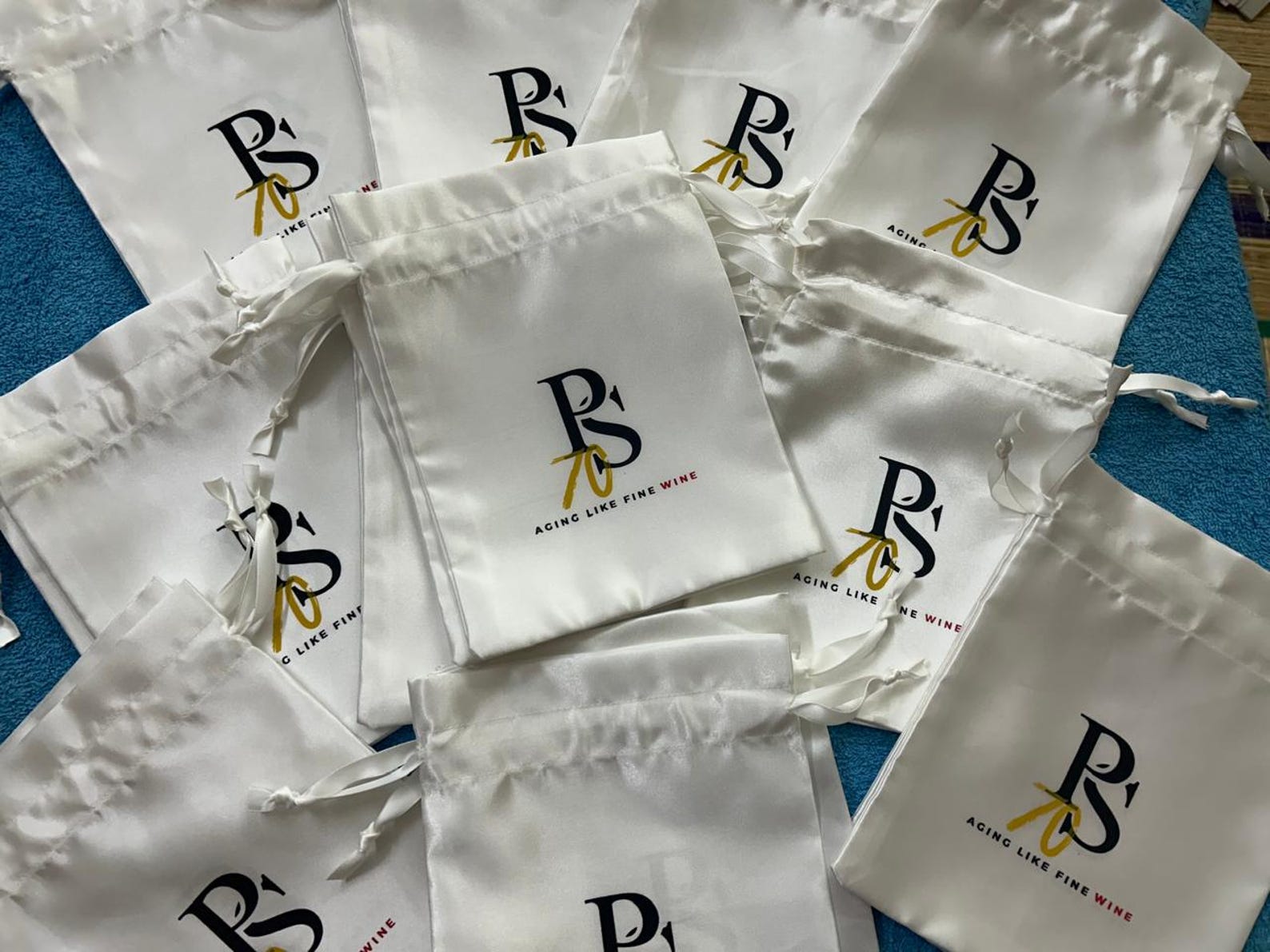 100 Custom Satin Drawstring Bags: Logo Wedding Favor Jewelry Pouch - Etsy