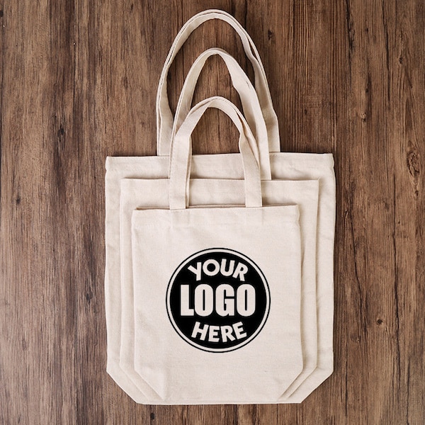 Personalized Mini Tote Bag Custom Logo - Etsy