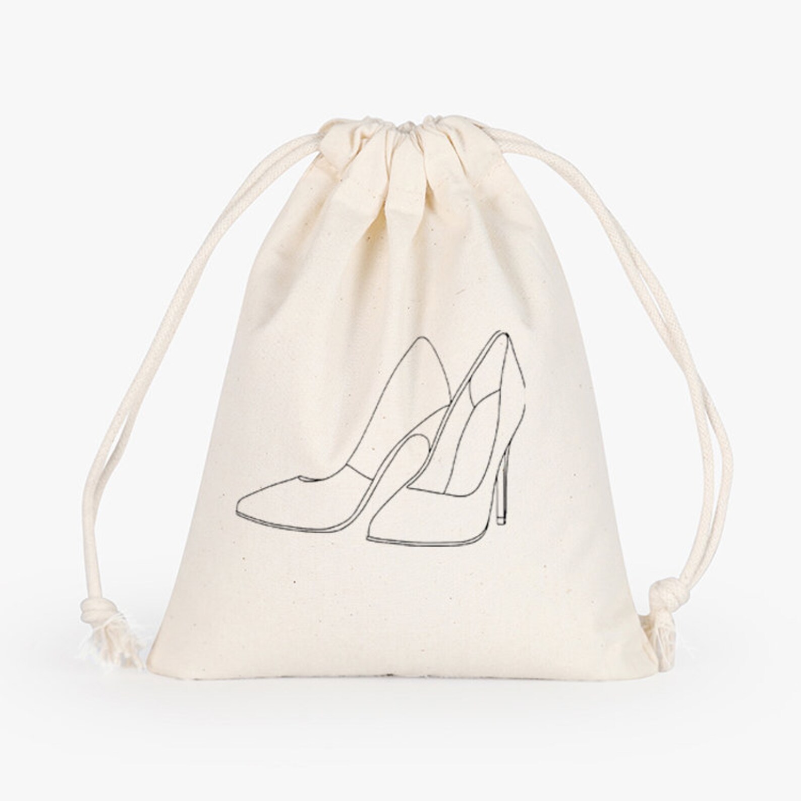 Personalized Cotton Shoe Bag: Drawstring Favor Bag, Bridal Party Gift ...