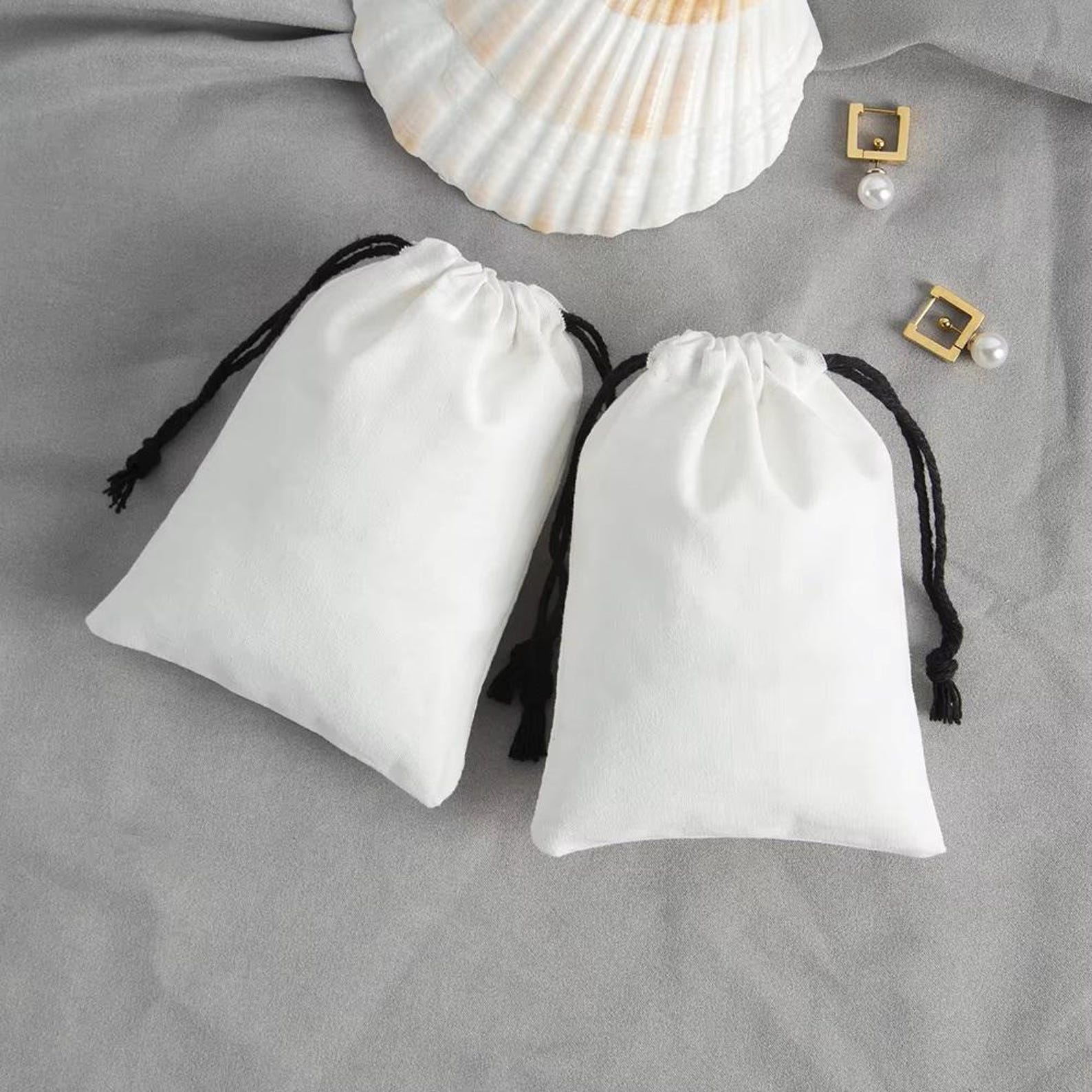 Custom Cotton Drawstring Bag: Personalized Favor Bag, Logo Print - Etsy