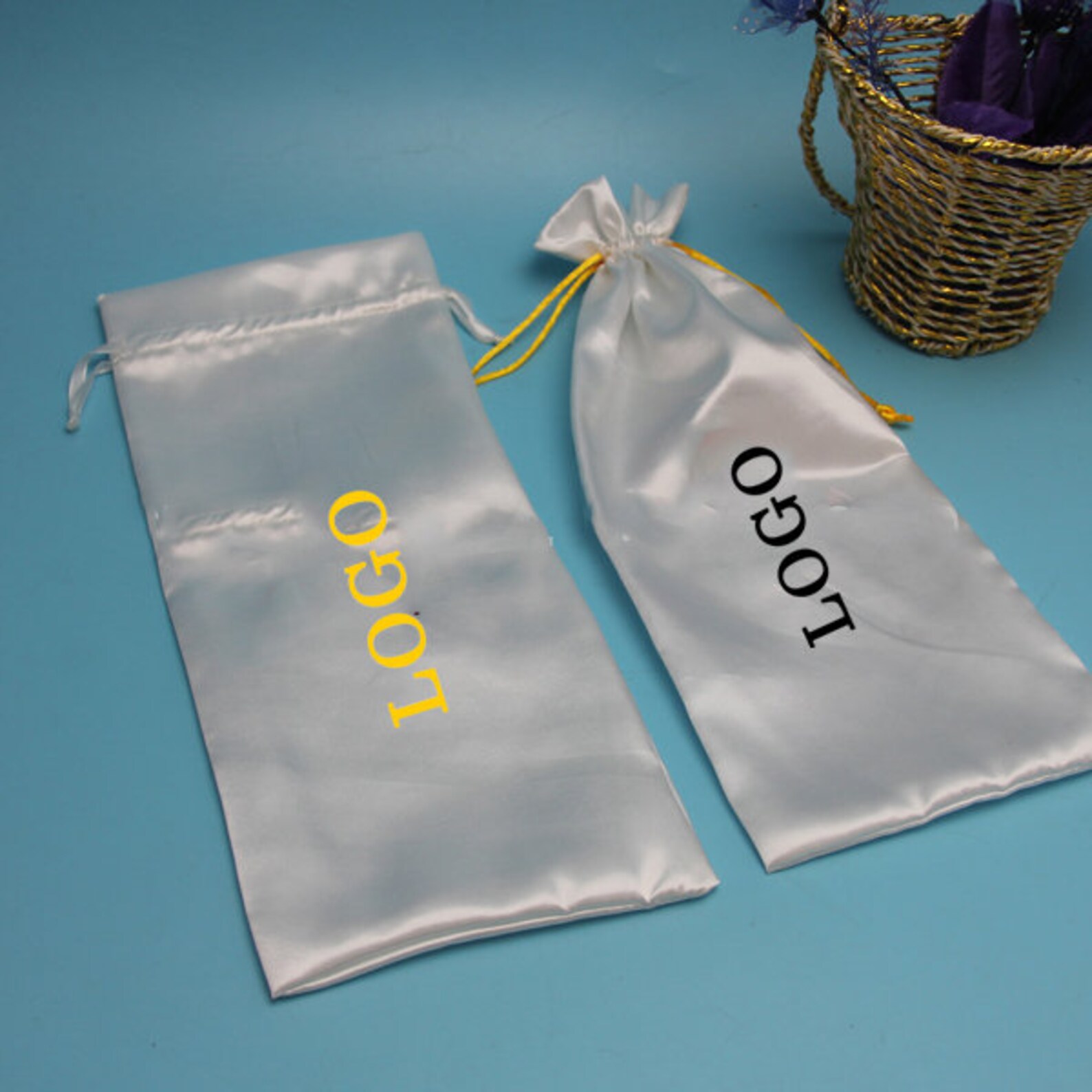 Custom Satin Bundle Bagcustom Printed Bulk Satin Hair Storage | Etsy