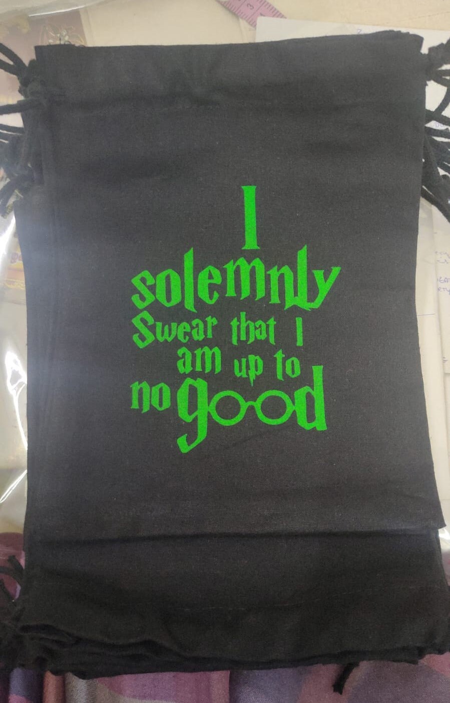 パーソナライズされたコットン巾着ギフトバッグ：カスタムロゴプリント