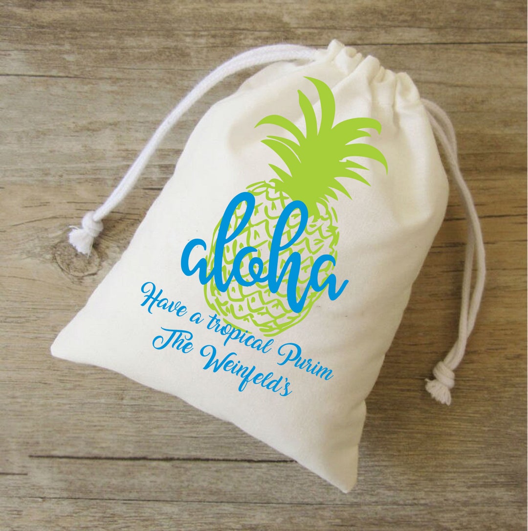 Tropical Wedding Favor Bag- Aloha Bag - Custom Destination Wedding ...