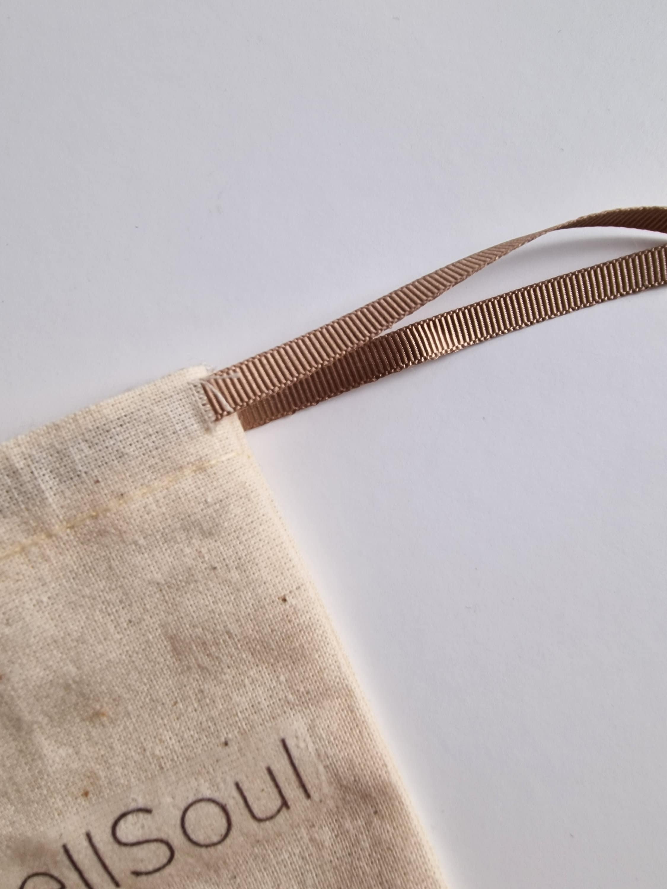 Cotton Drawstring Bag With Grosgrain Satin Ribbon,natural Cotton Bags ...