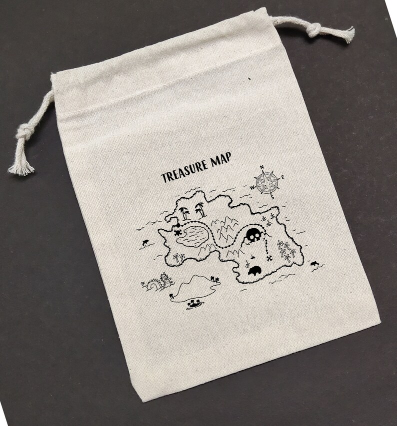 Set of 25/50 Treasure Map Bag Custom Kids Party Favor Bags - Etsy