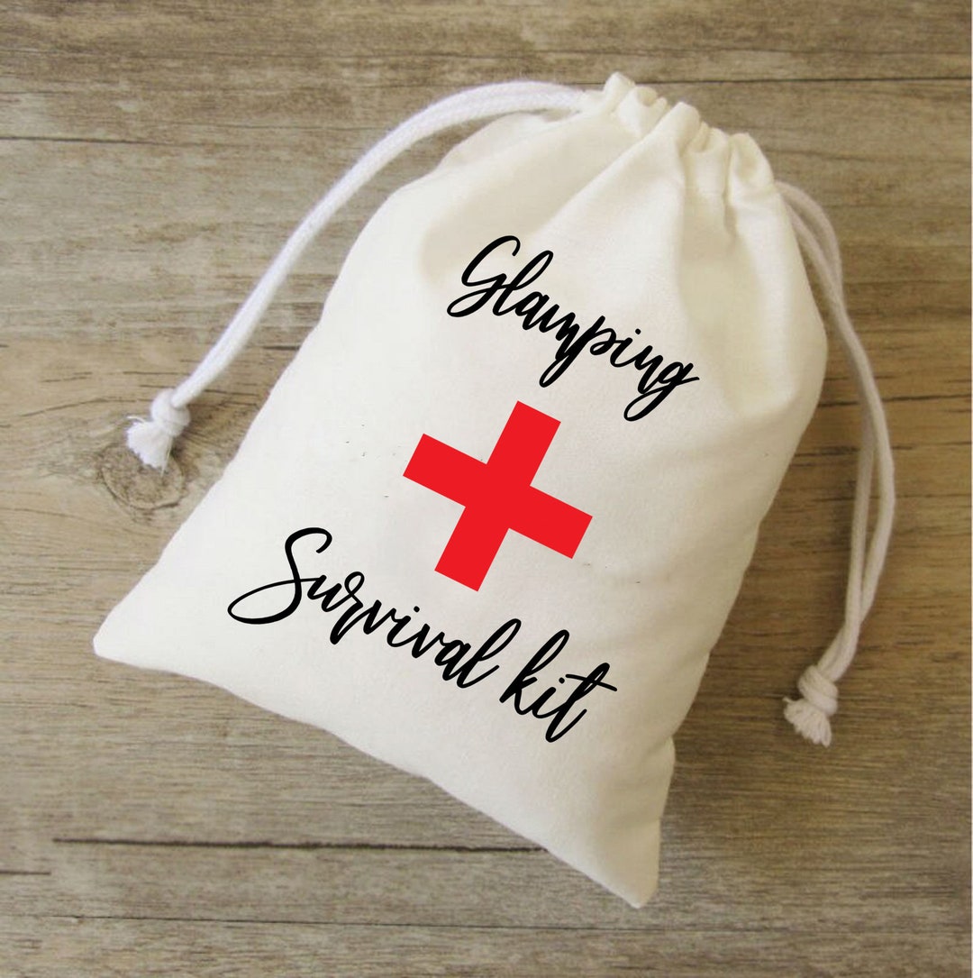 Glamping Survival Kit Cross Favor Bags, Hangover Kit, Recovery Bag ...